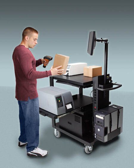 PC Series Heavy Duty Computer Cart Product Specs