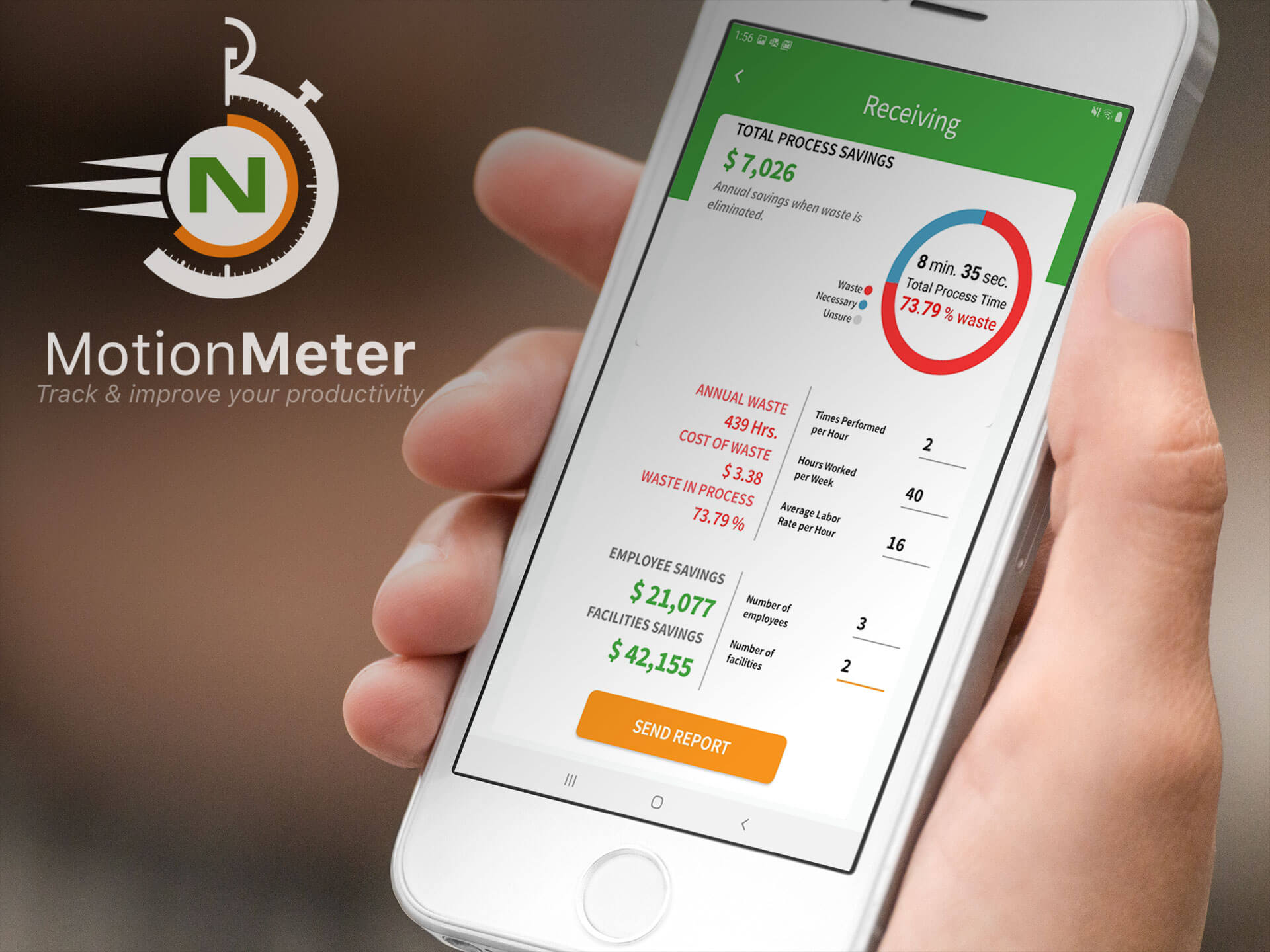 MotionMeter Task and Time Assessment App