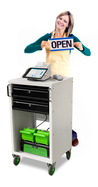 Mobile Computer Retail Cart | Newcastle Systems