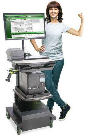 Mobile Computer Warehouse Workstation | Newcastle Systems